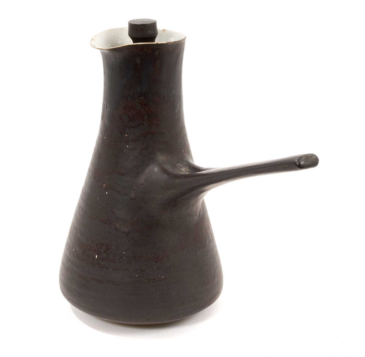 Lot 163 - Lucie Rie coffee pot and cover