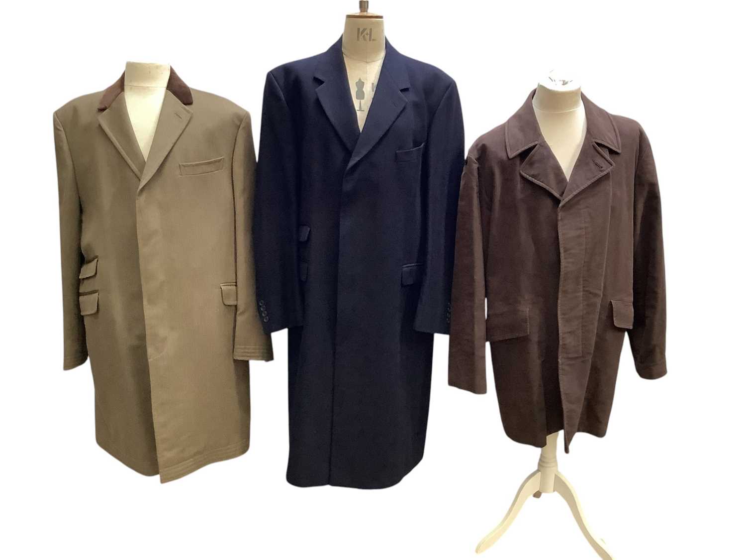 Lot 2129 - Men's Roderick Charles navy wool overcoat