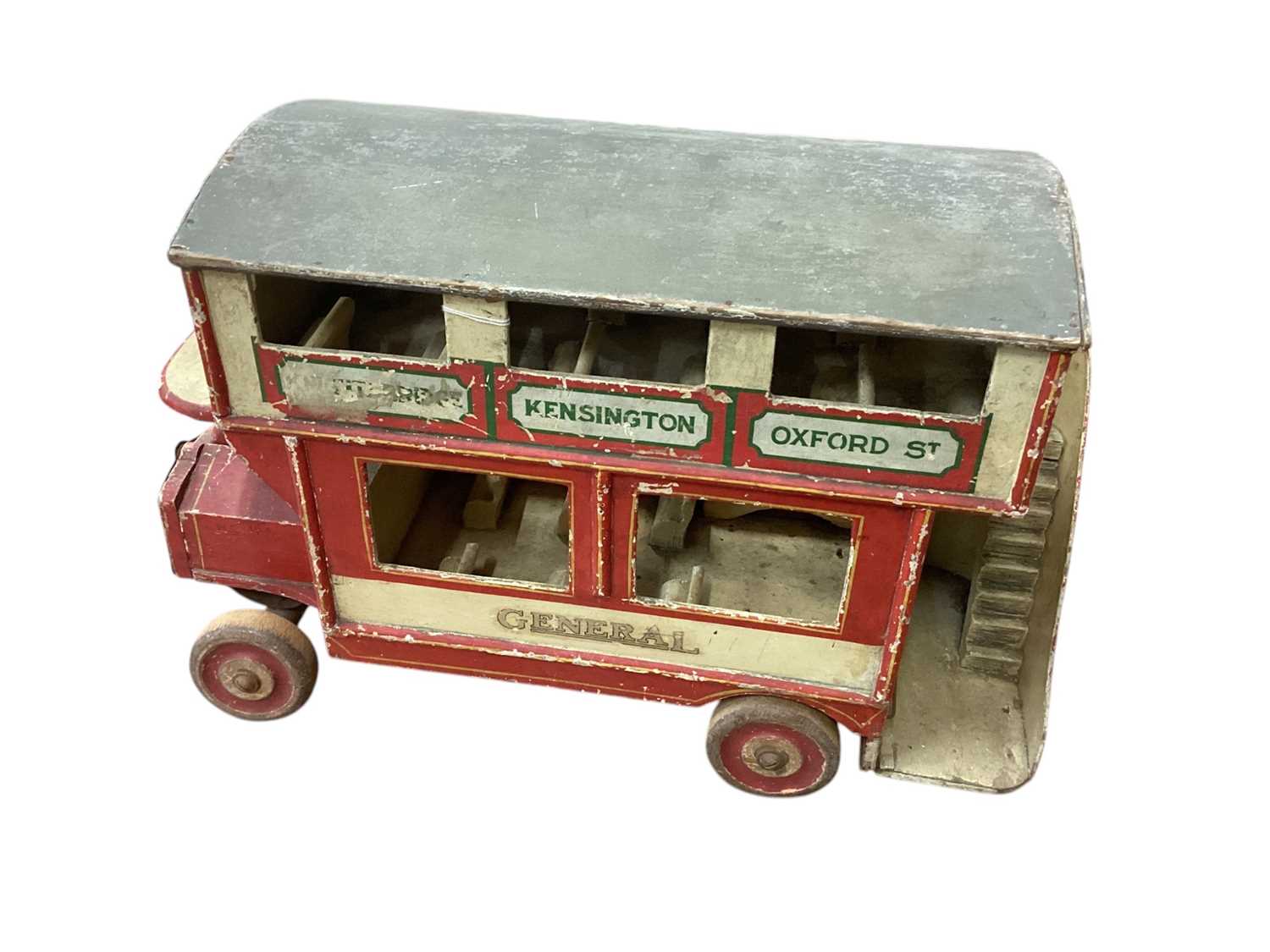 Lot 2482 - Painted wooden model of a General bus
