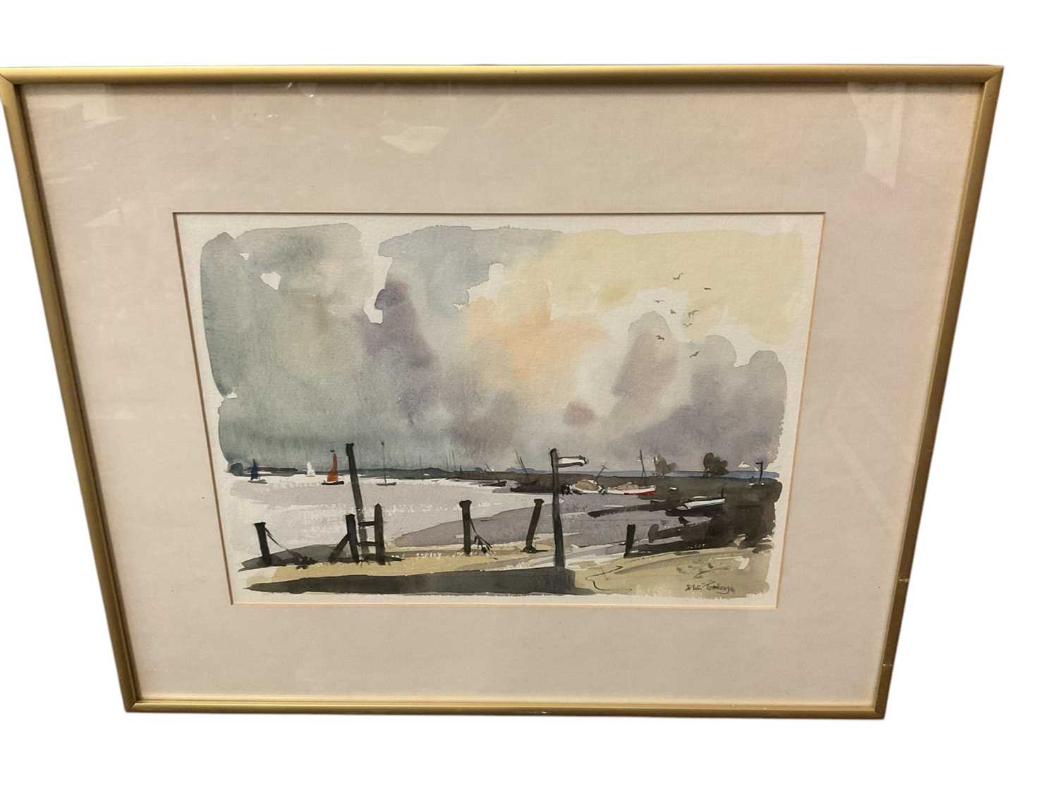 Lot 391 - John Tookey (b. 1947) watercolour, coastal