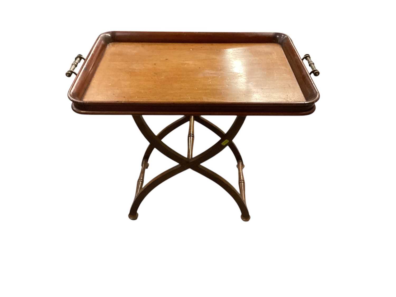 Lot 1272 - Edwardian mahogany butler's tray with brass