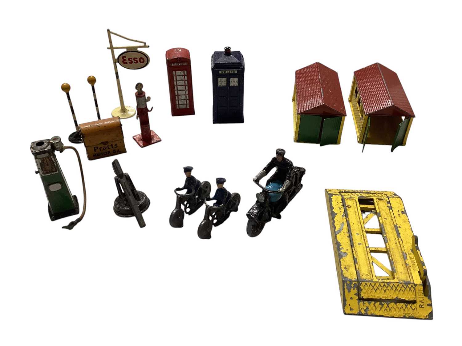 Lot 2039 - Matchbox diecast garages, rising ramp and