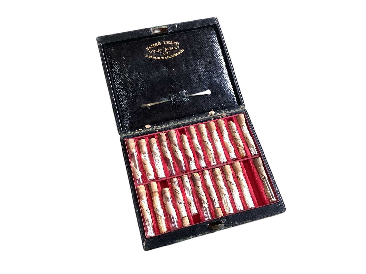 Lot 2528 - Homeopathic phials in original case