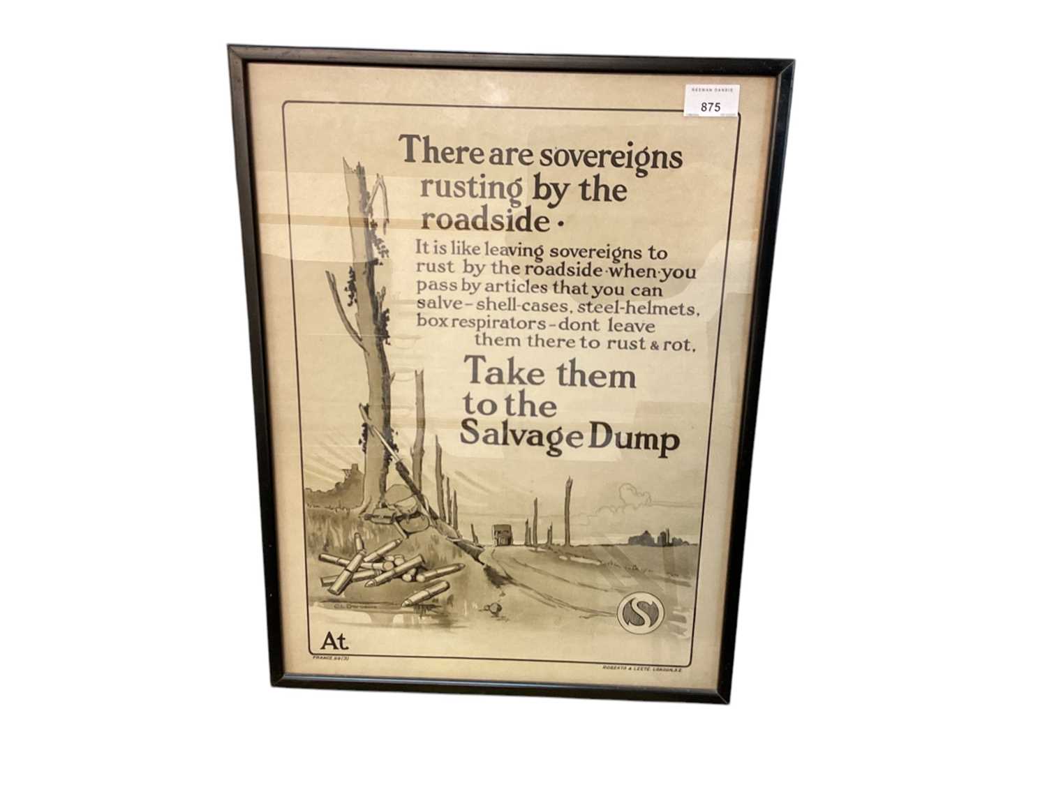 Lot 875 - First World War British propaganda poster
