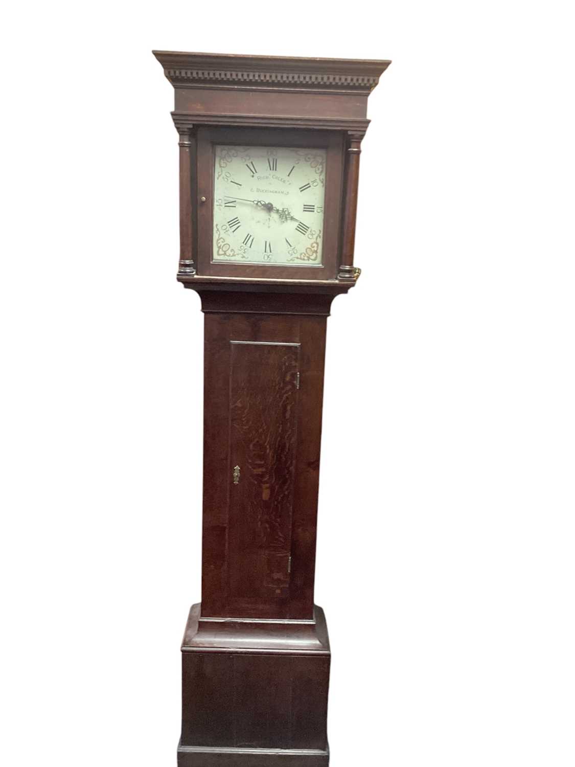 Lot 626 - 19th century oak cased long case clock with