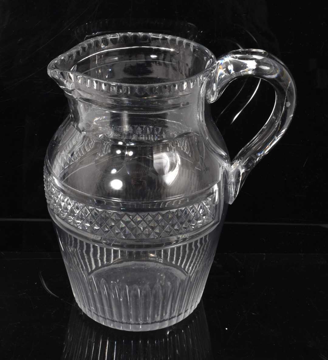 Lot 209 - George III cut glass water jug