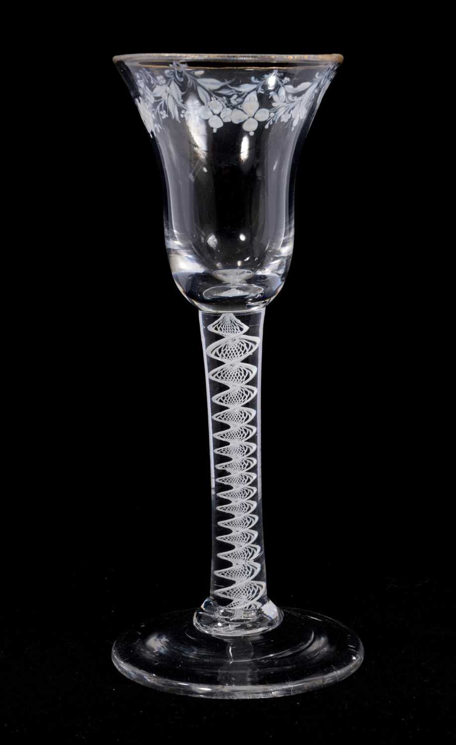 Lot 103 - A Beilby opaque twist wine glasses, circa