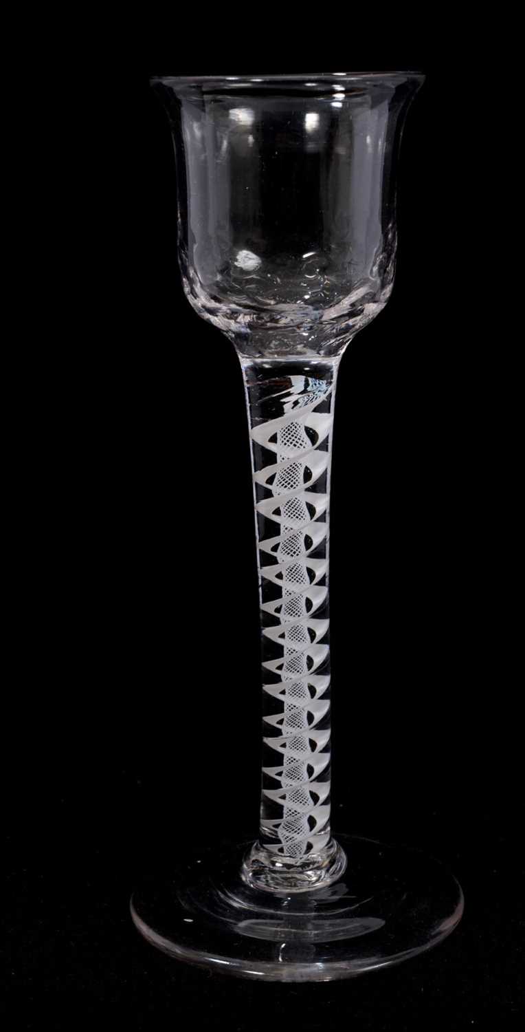 Lot 109 - A cordial glass, circa 1765, the