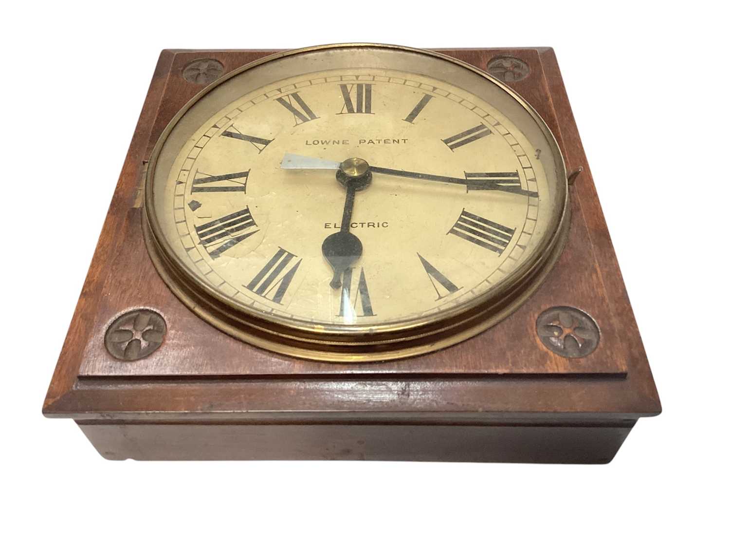 Lot 2447 - Unusual Lowne Patent electric wall clock