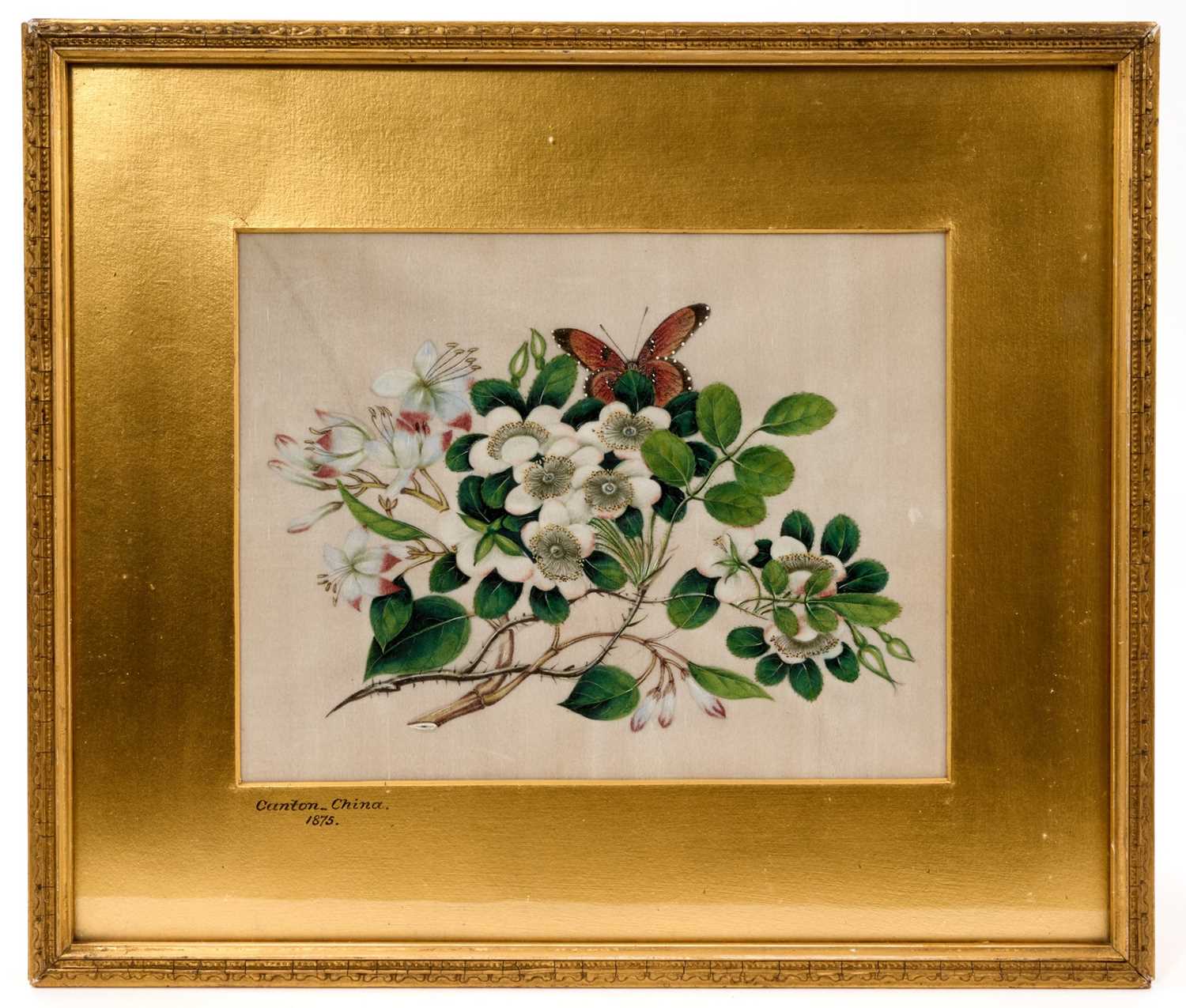 Lot 1040 - 19th century Chinese pith painting of a