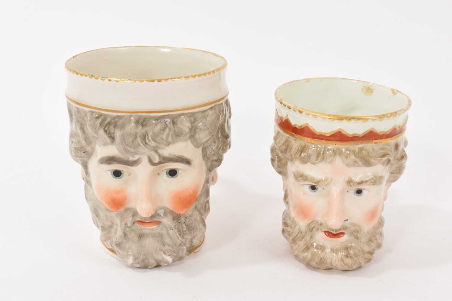 Lot 5088 - Derby Neptune mask mug, circa 1800, and