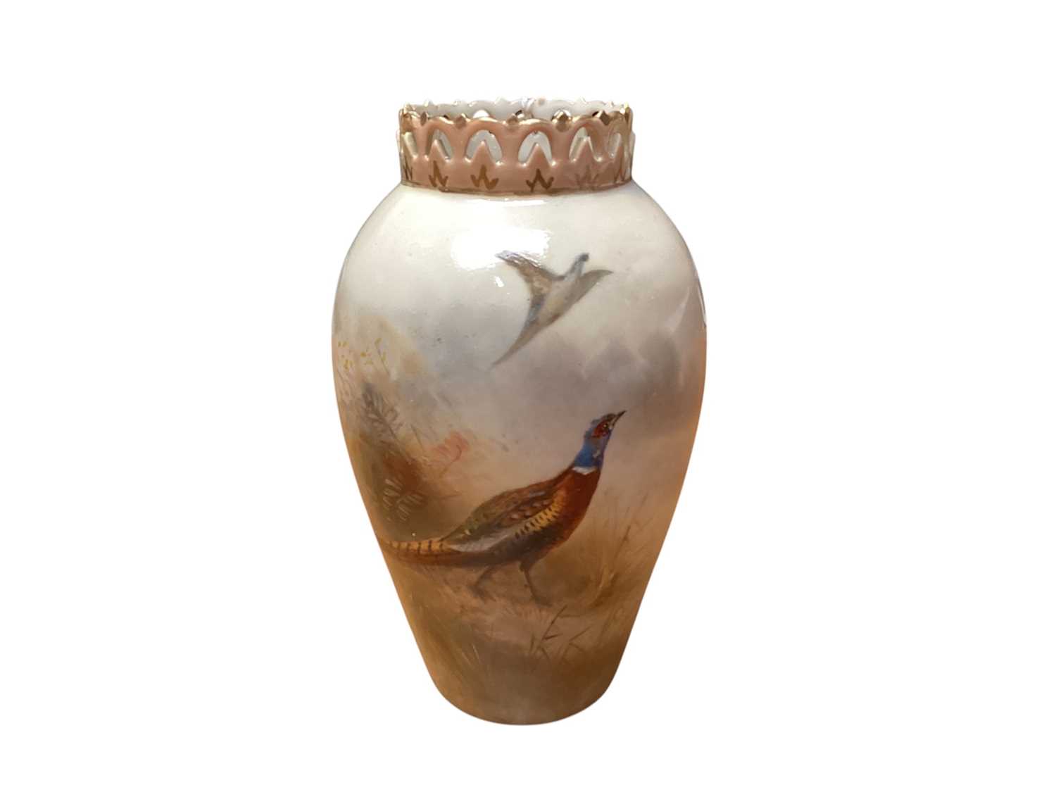 Lot 1124 - Grainger's Worcester porcelain vase with