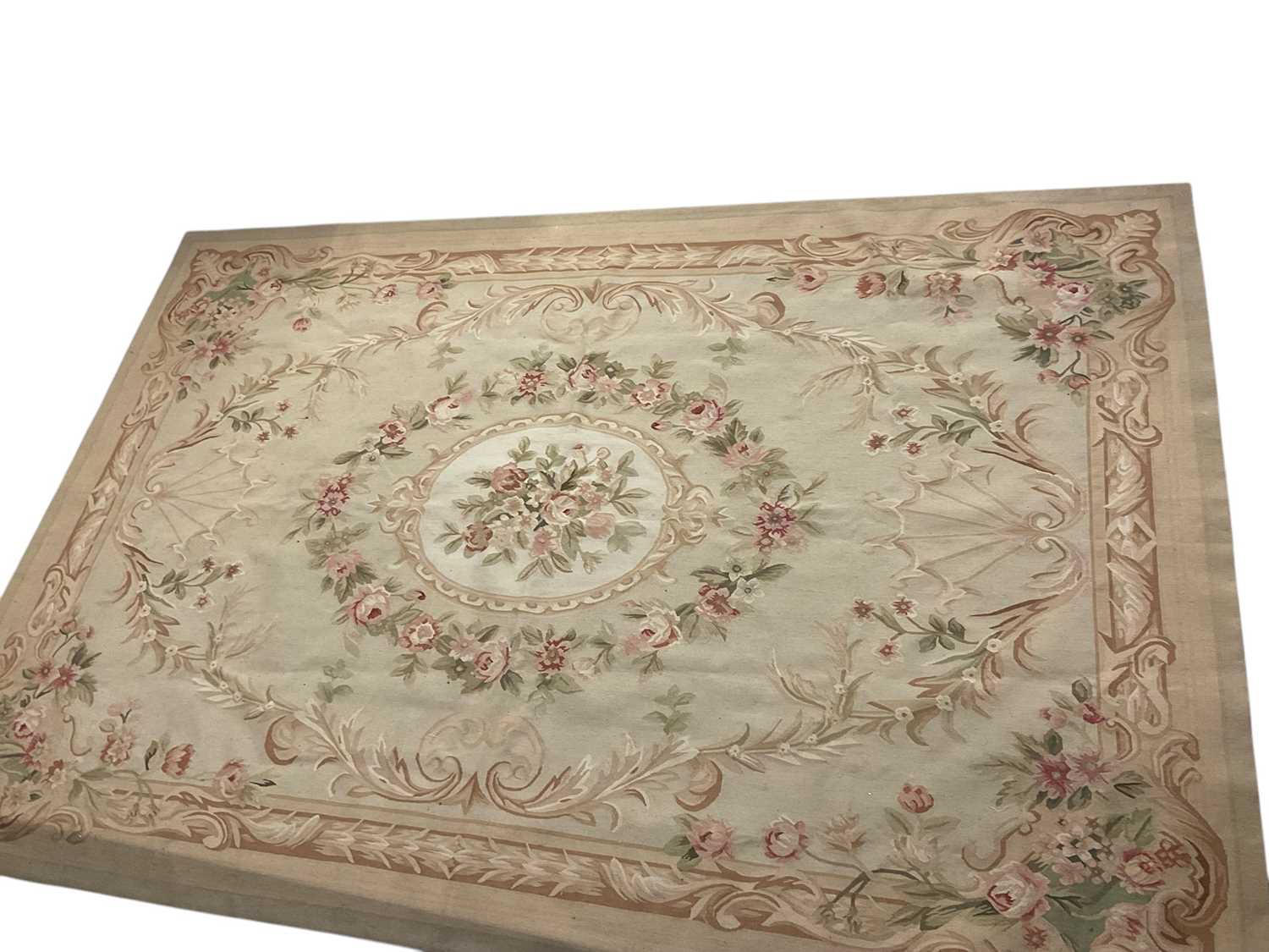 Lot 1754 - Aubusson rug, with neoclassical design in