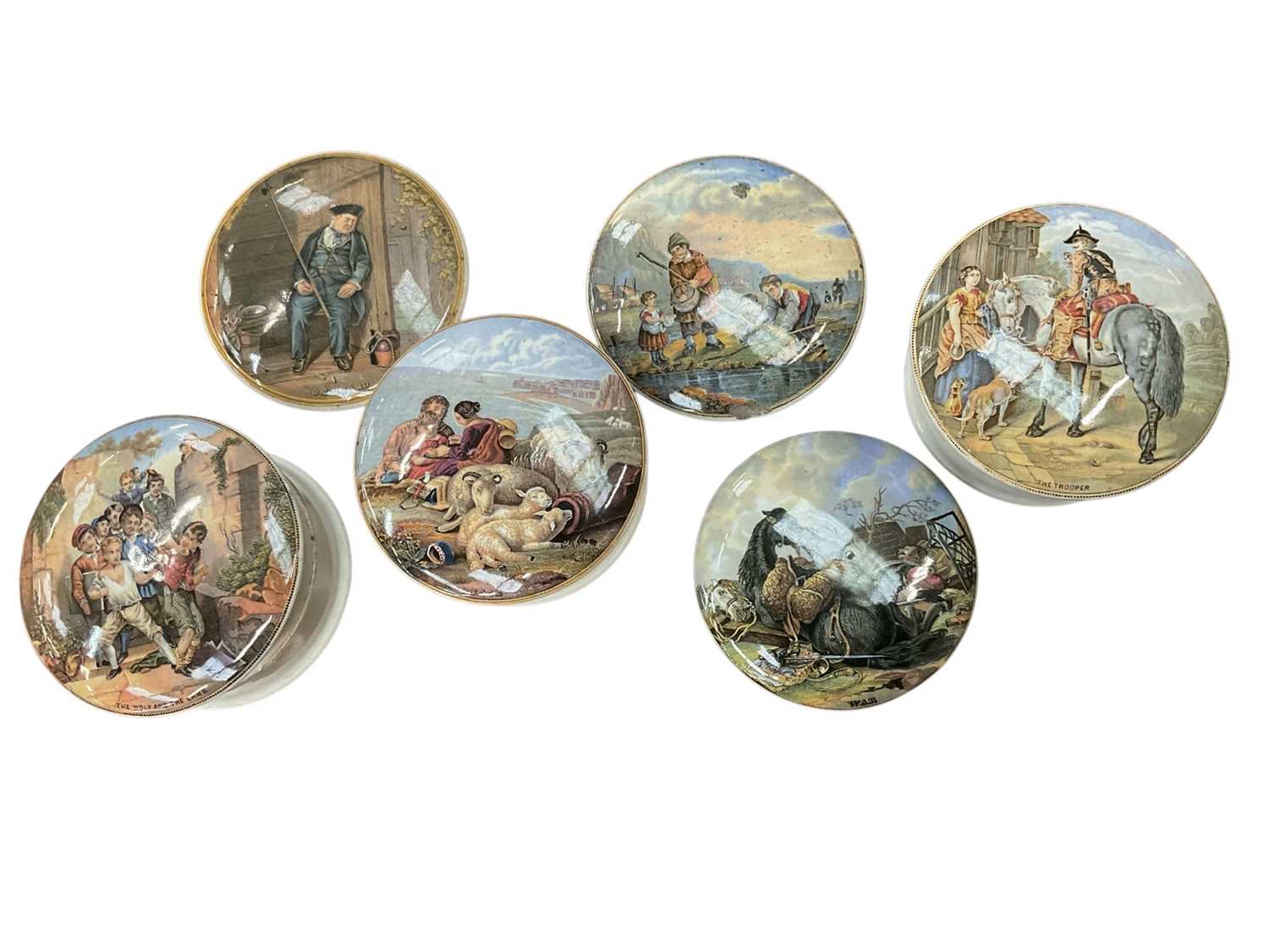 Lot 147 - Collection of Victorian pot lids