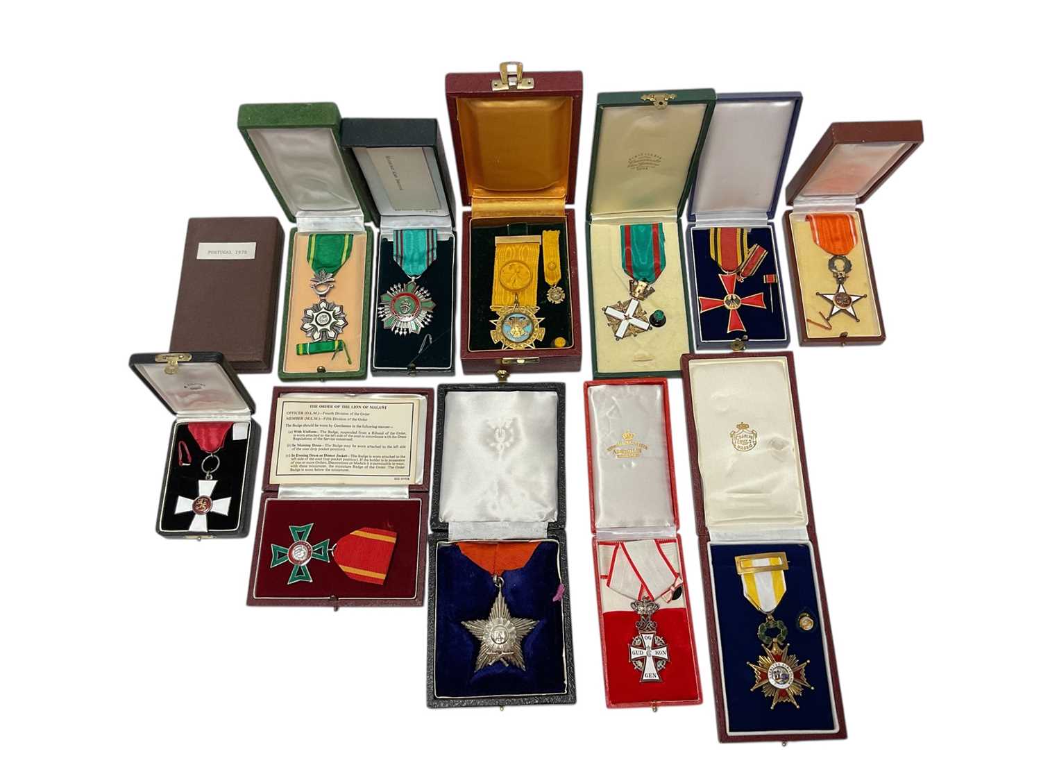 Lot 30 - Collection of twelve foreign awards