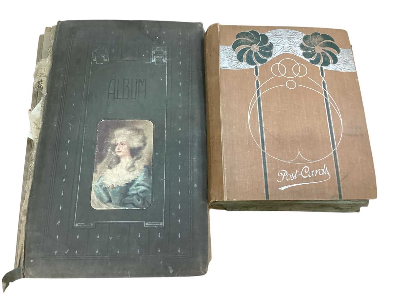 Lot 1435 - Box of antique and vintage postcard albums,
