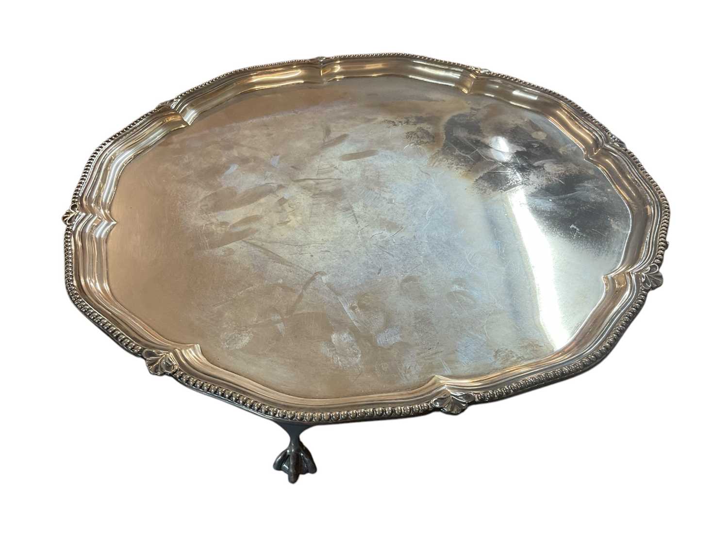 Lot 346 - 1920s silver salver