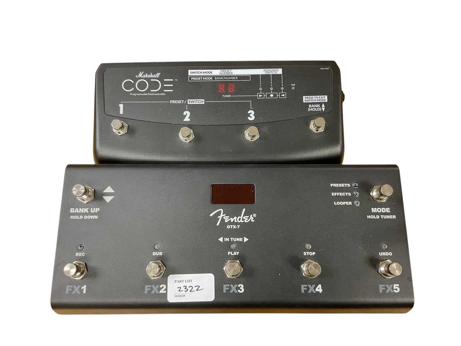 Lot 2322 - Fender GTX-7 Footswitch plus a Marshall