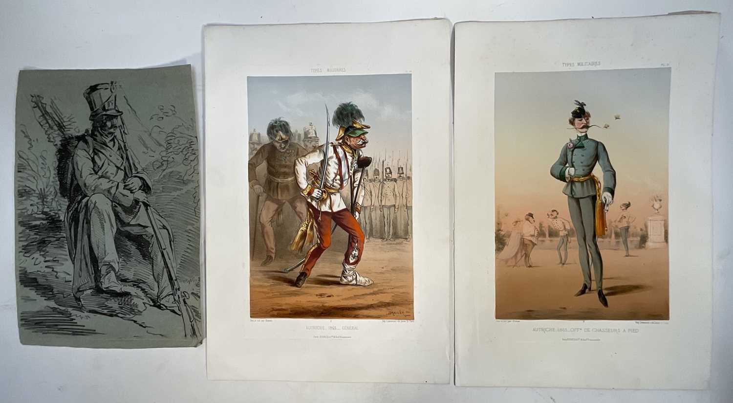 Lot 155 - Two 19th Century lithographs 'Types