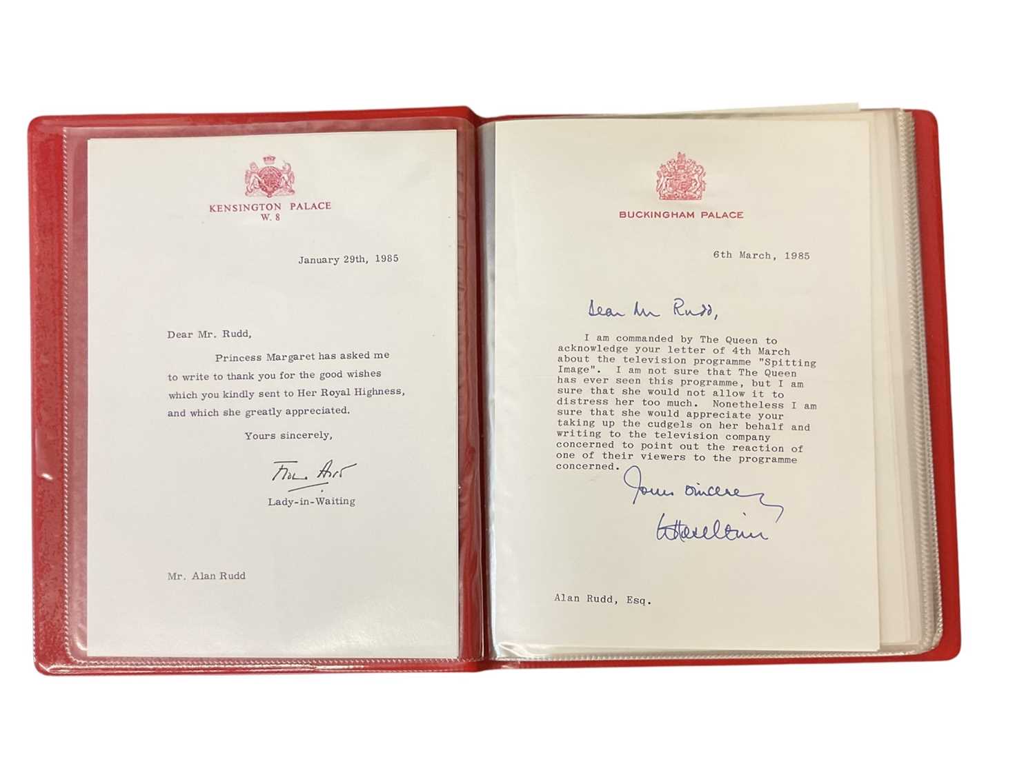 Lot 141 - Collection of 1980s -1990s Royal letters