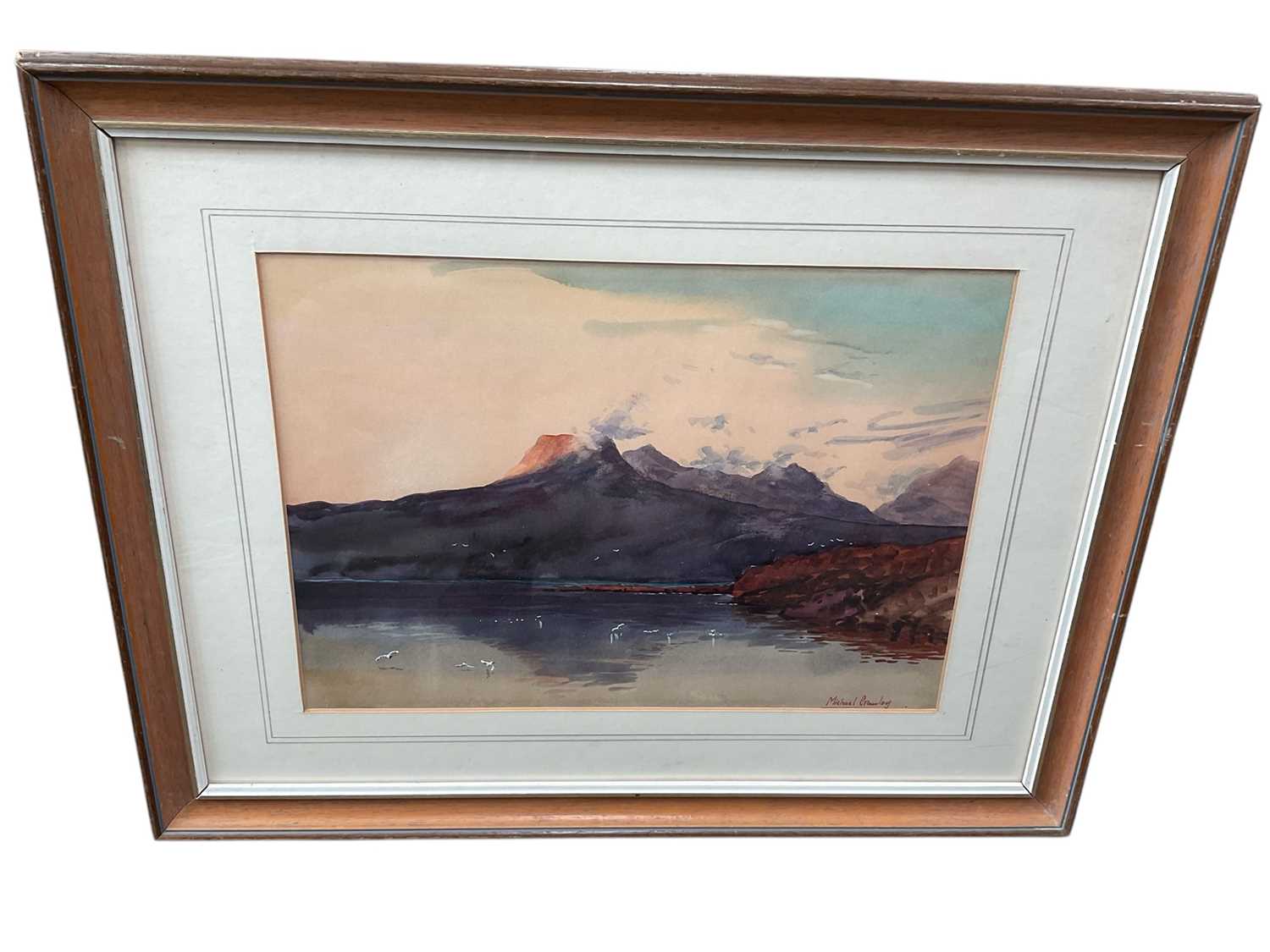 Lot 189 - Michael Crawley, watercolour - mountain