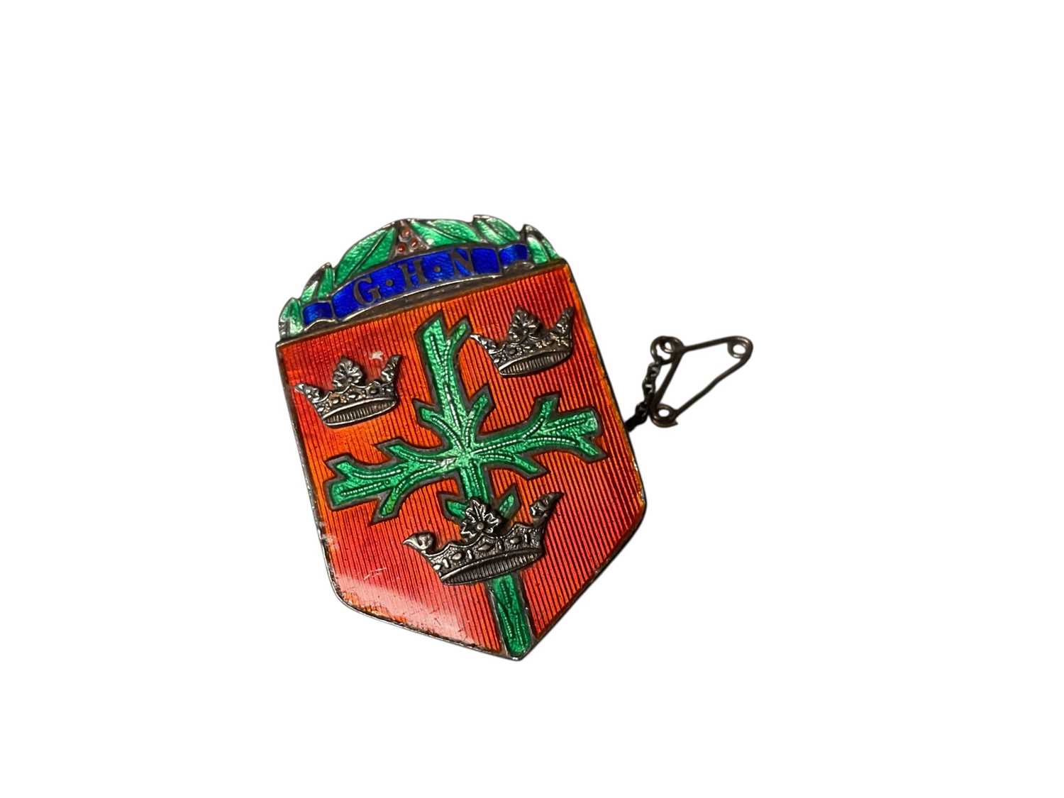 Lot 731 - Second World War era silver and enamel