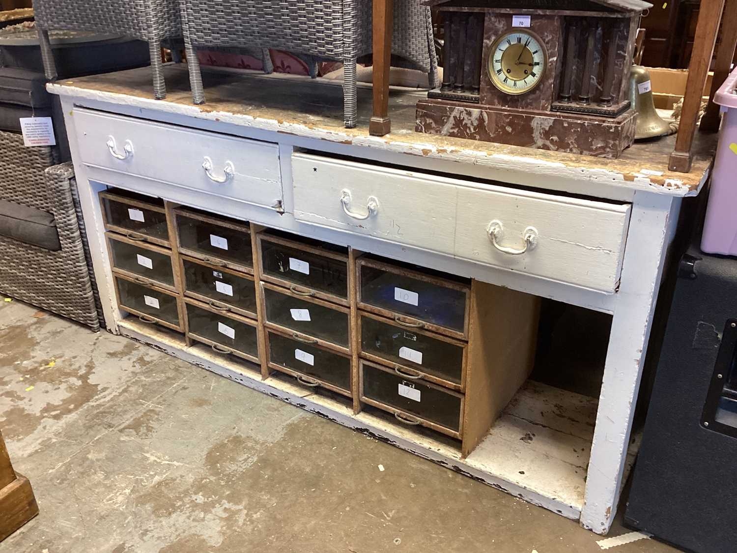 Lot 1420 - Estate made/kitchen/habadashery cabinet