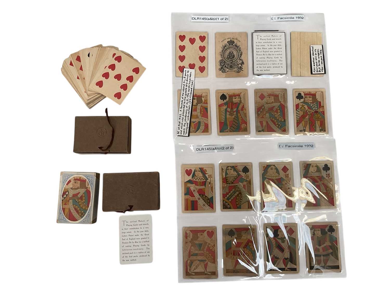 Lot 919 - Two packs of cards, made for presentation at