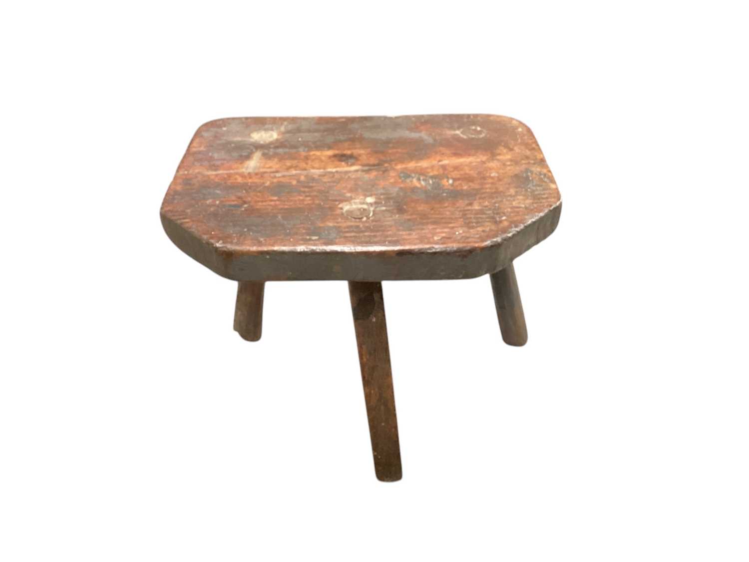Lot 1299 - Old rustic milking stool