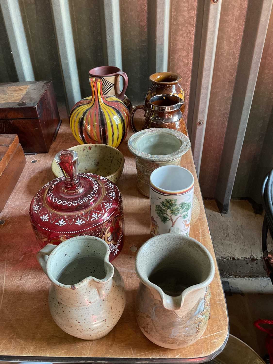 Lot 262 - Lot of studio pottery, together with an art