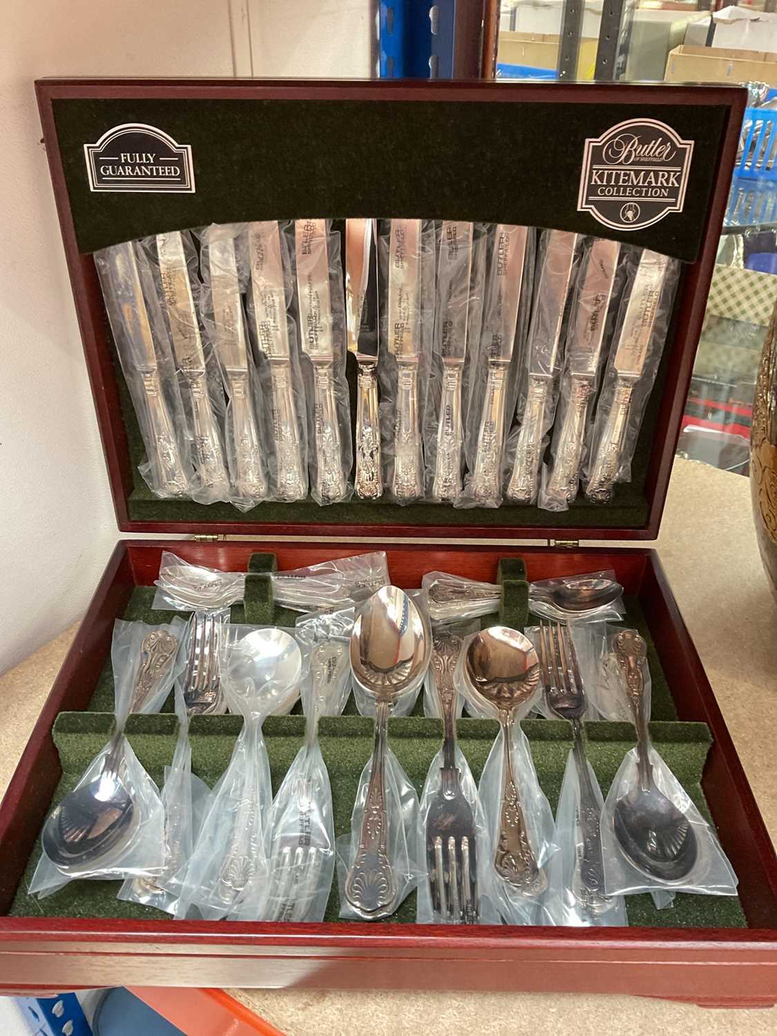 Lot 350 - Butler silver plated canteen of cutlery, as