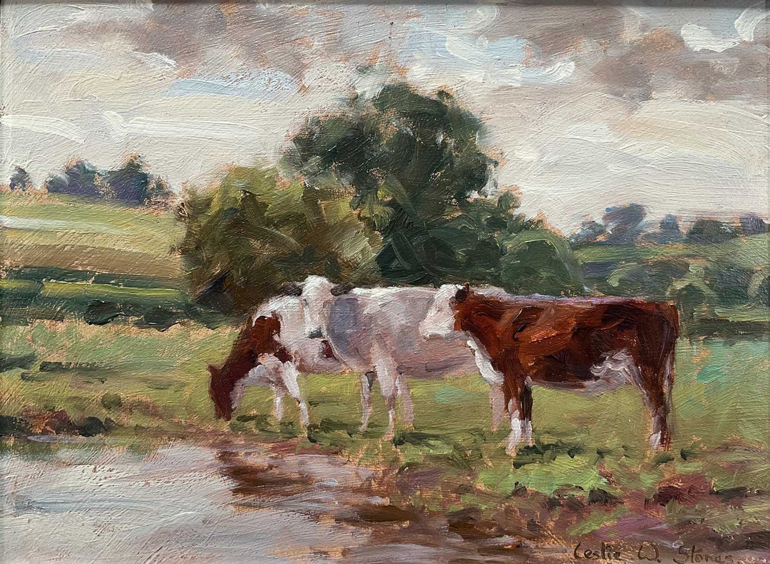 Lot 153 - Leslie Stones (contemporary) oil on board,