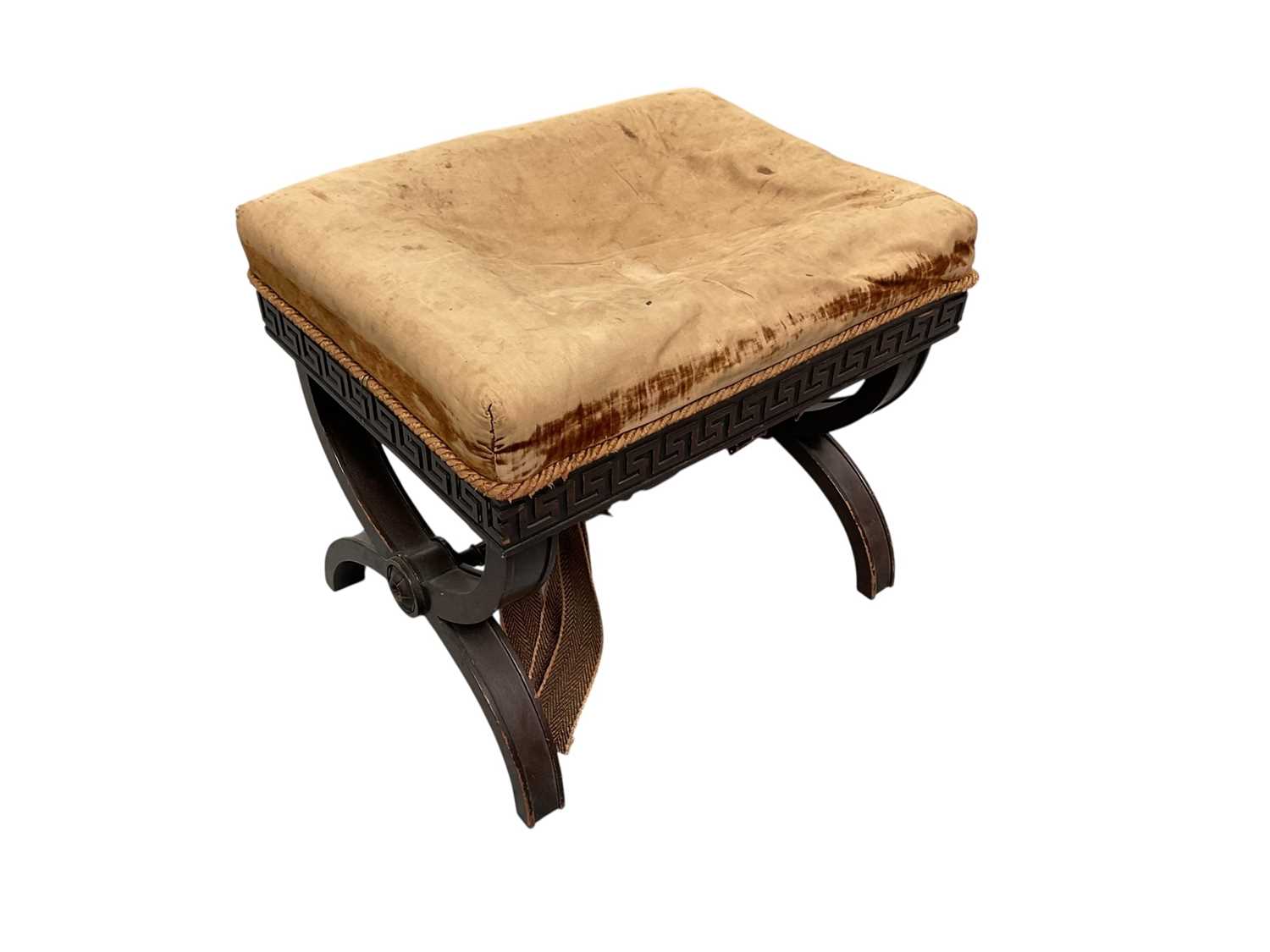Lot 1496 - 19th century Greek revival stool, by