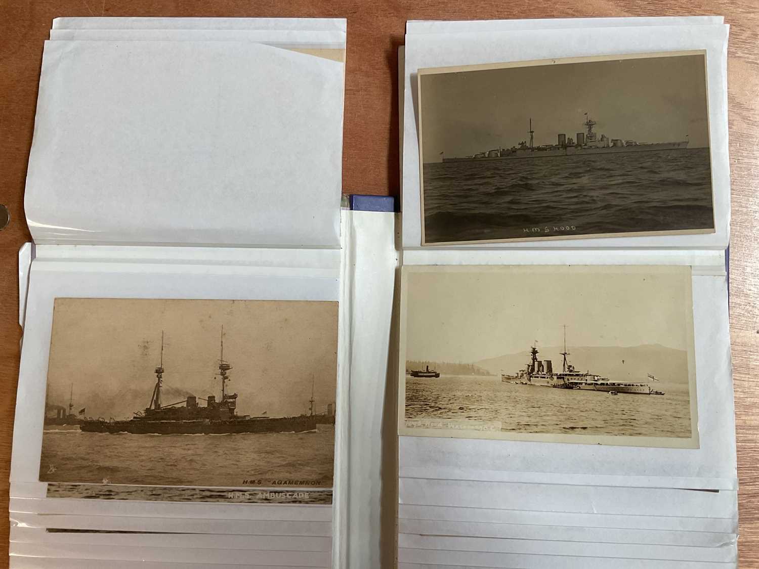 Lot 1192 - Selection of Military postcards war ships