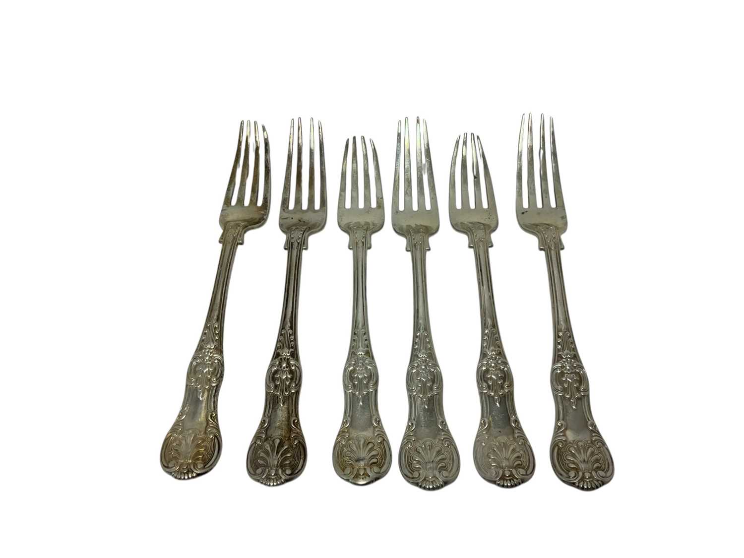 Lot 463 - Set of six Victorian Kings/Queens pattern