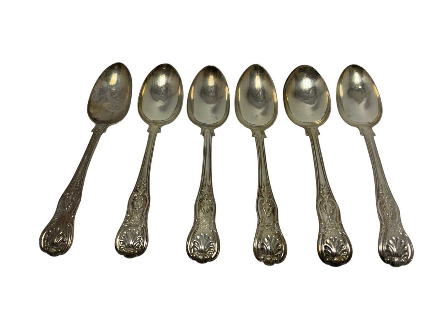 Lot 464 - Set of six George IV silver Kings/Queens