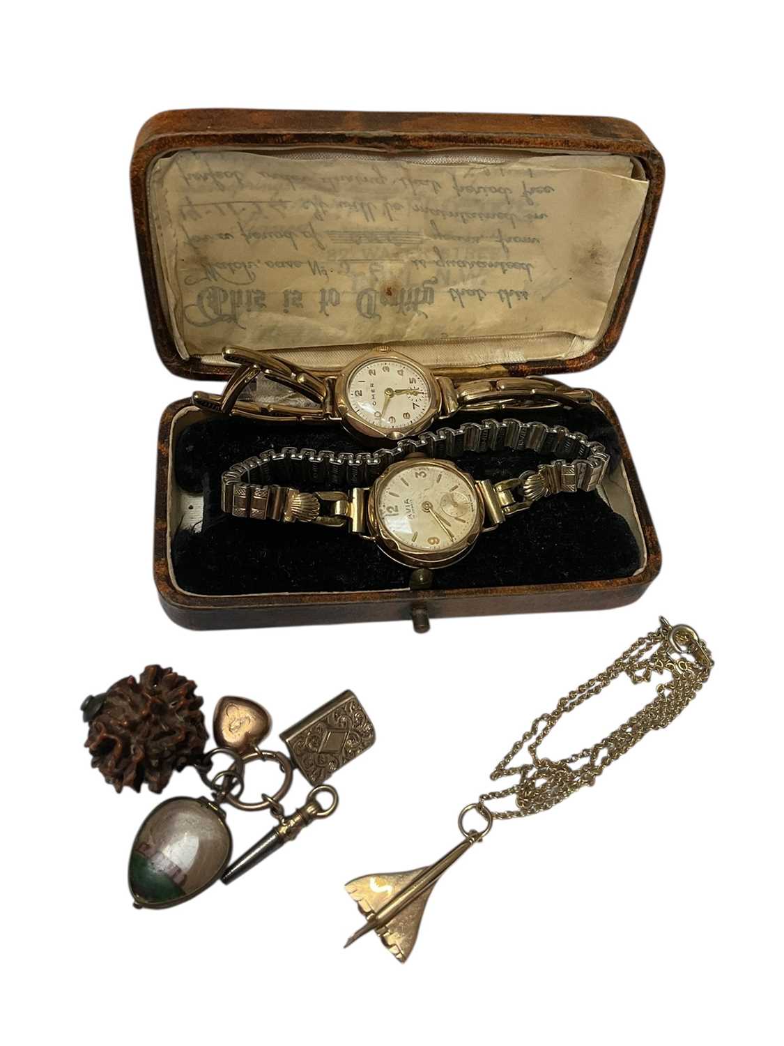 Lot 127 - Two 9ct gold cased ladies' vintage