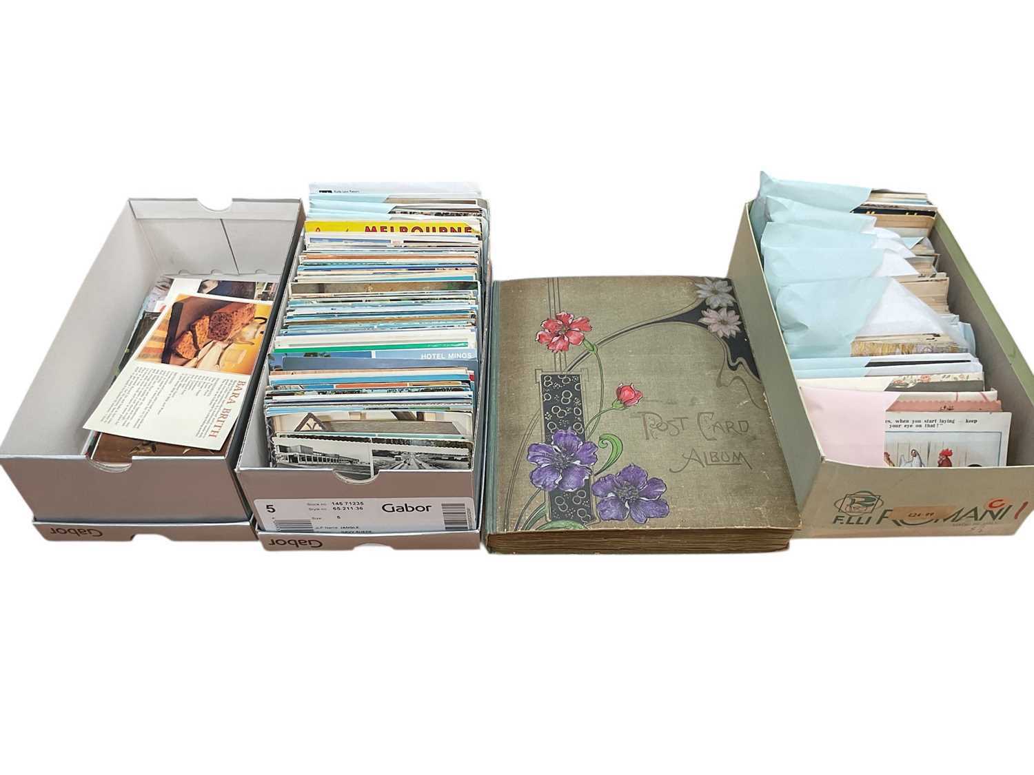 Lot 1235 - Postcards selection in album and shoeboxes