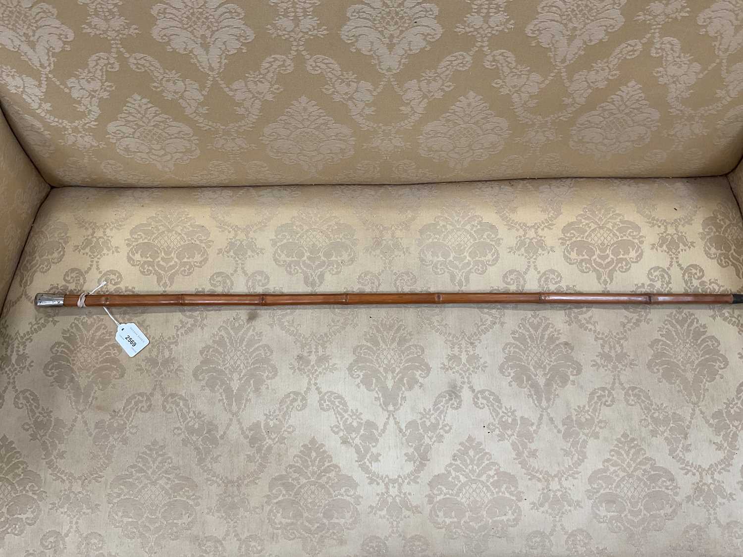 Lot 2569 - 19th century walking cane with square