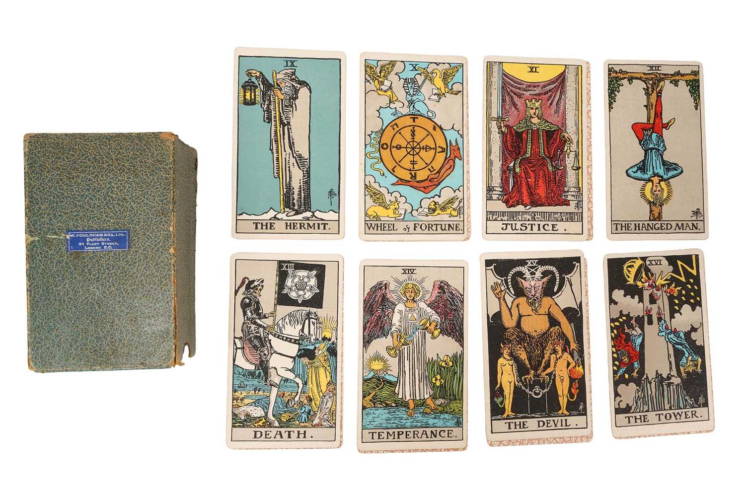 Lot 1074 - Rider Waite tarot deck of 78 cards, circa