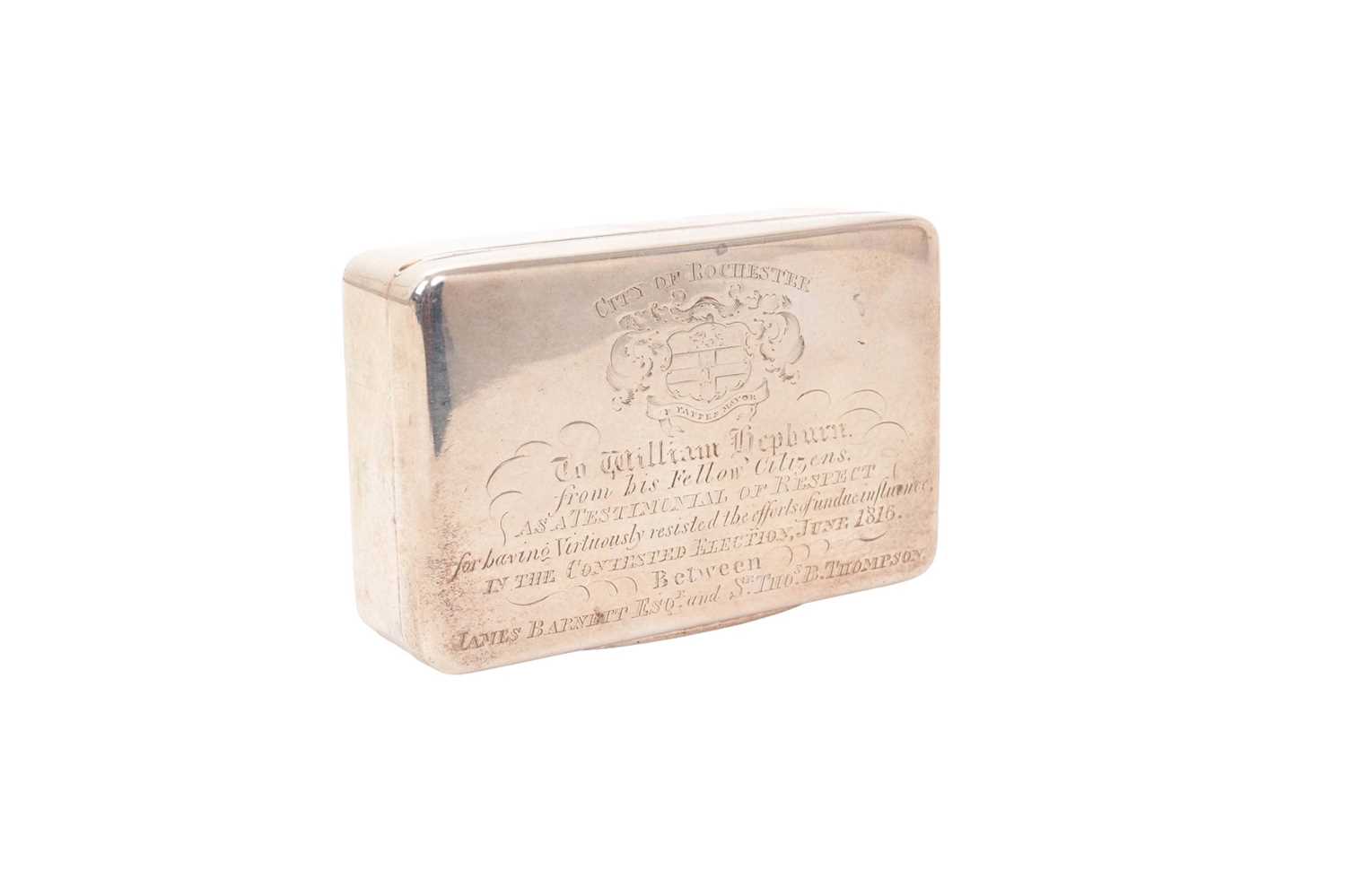 Lot 549 - Early Victorian silver snuff box of