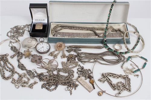 Lot 3294 - Box of Silverer and white metal
