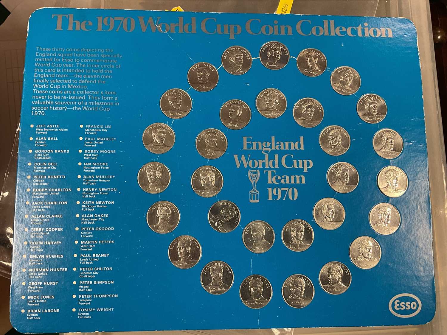 Lot 380 - 1970 Esso Coin Collection hand signed by
