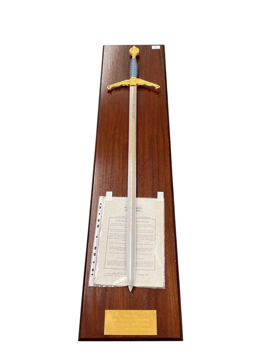 Lot 949 - Wilkinson sword made in 1995 to commemorate