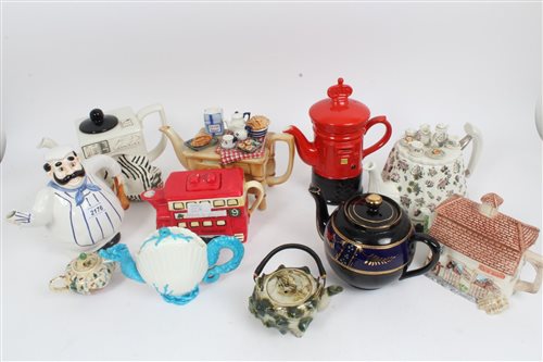 Lot 2176 - Collection of novelty teapots - including