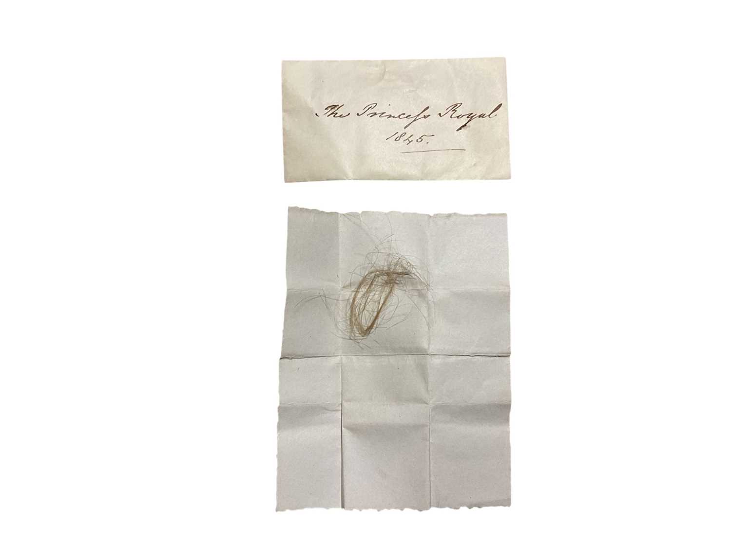 Lot 80 - A lock of hair belonging to H.R.H. Princess