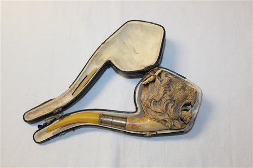 Lot 4076 - Large late 19th century meerschaum pipe