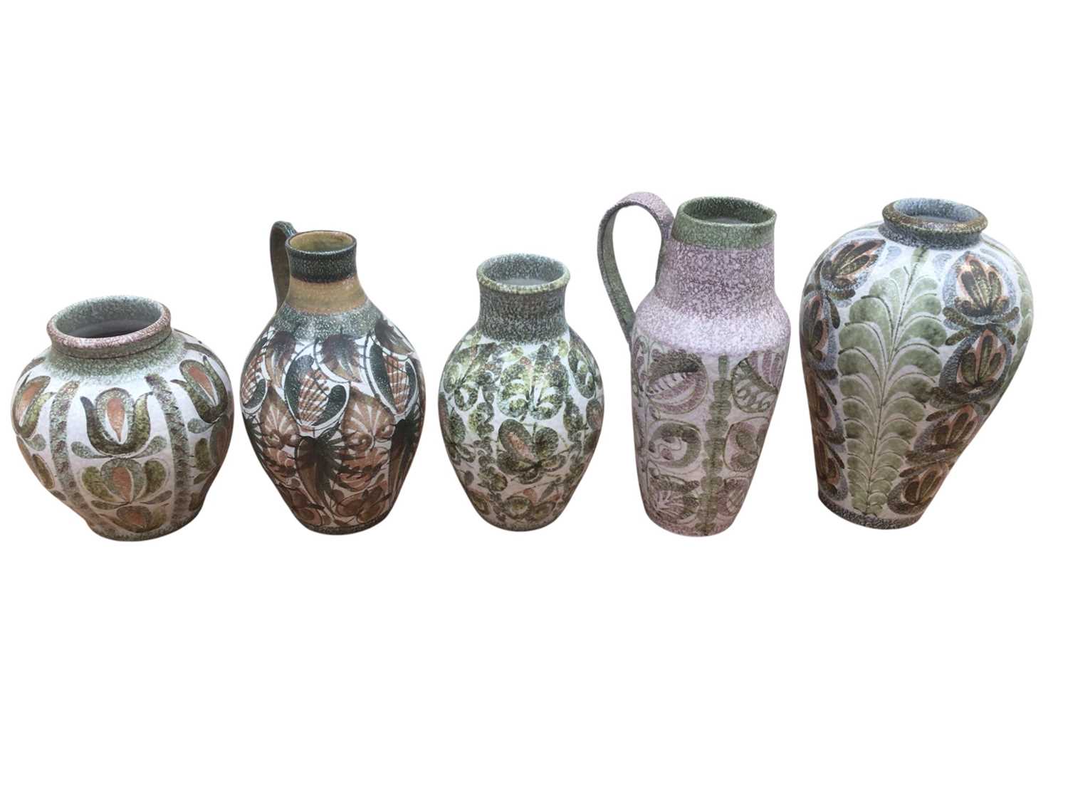 Lot 5053 - Five Denby stoneware vases