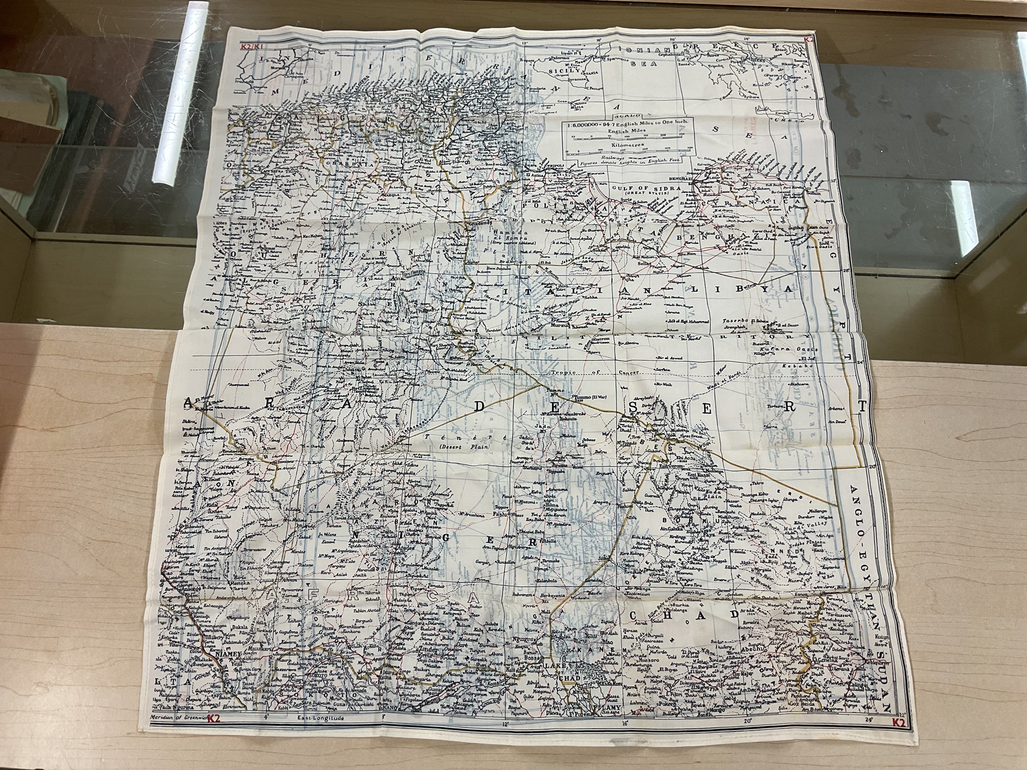 Lot 774 - Second World War silk escape map of