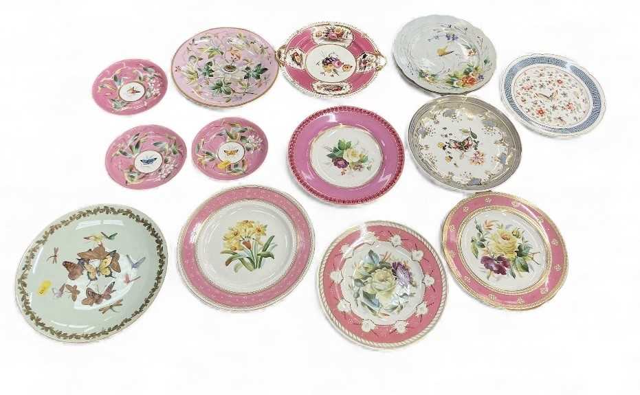 Lot 472 - Group of Victorian hand decorated floral